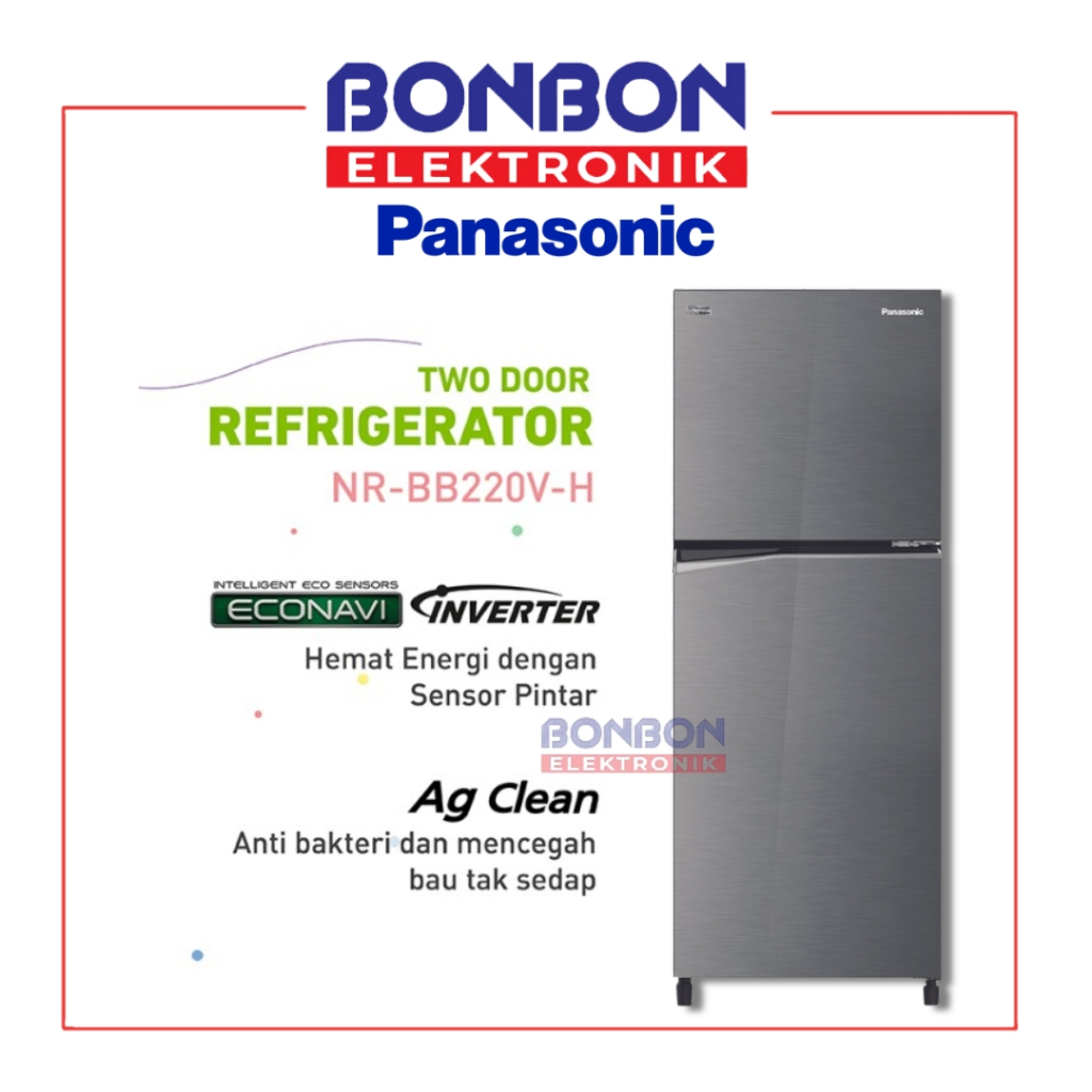 Jual Panasonic Kulkas 2 Pintu 211 L NR BB200V H / Kulkas 2 Pintu ...