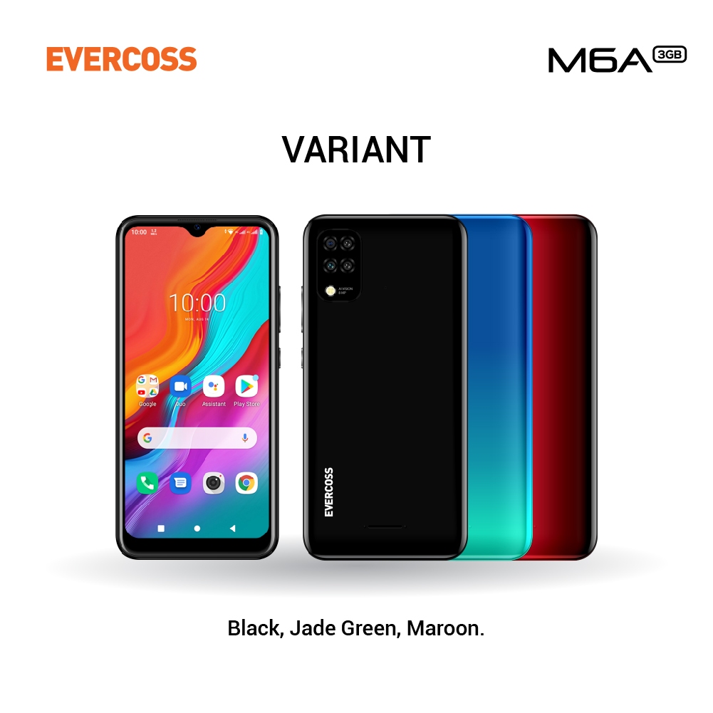 Jual LUNA x EVERCOSS M6A 3GB/16GB 8MP Selfie Camera 8MP Camera Android ...