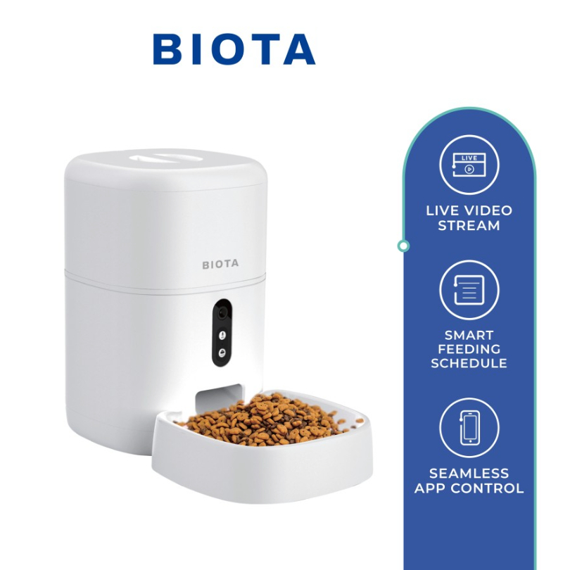 Jual BIOTA Smart Pet Feeder CCTV Audio Voice Bicara Anjing Kucing ...