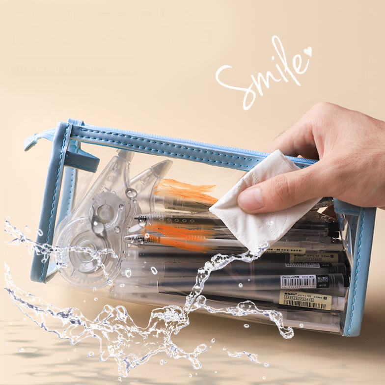 Jual Kotak Pensil Bening / Kotak Pensil Kapasitas Besar Multifungsi ...