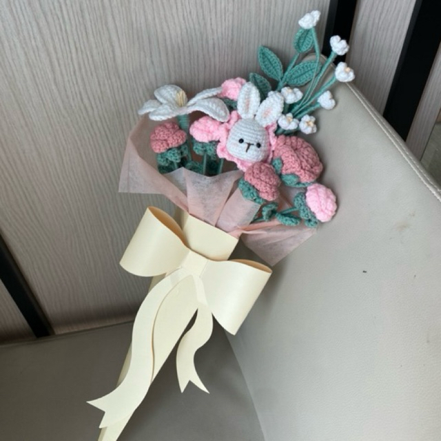 Jual CROCHET FLOWER BOUQUET / Buket Bunga Rajut / Bunny Flower Bouquet ...