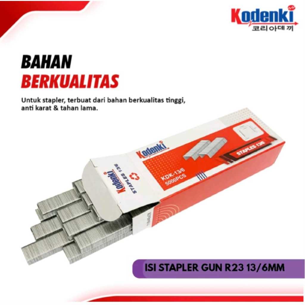 Jual 13/6 Isi Mesin Staples U Mata Paku Tembak Nailer Gun Jok Motor ...