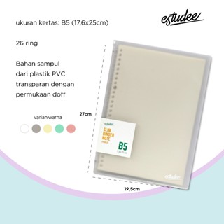 Jual Estudee Slim Binder Note B5 Grey | Shopee Indonesia