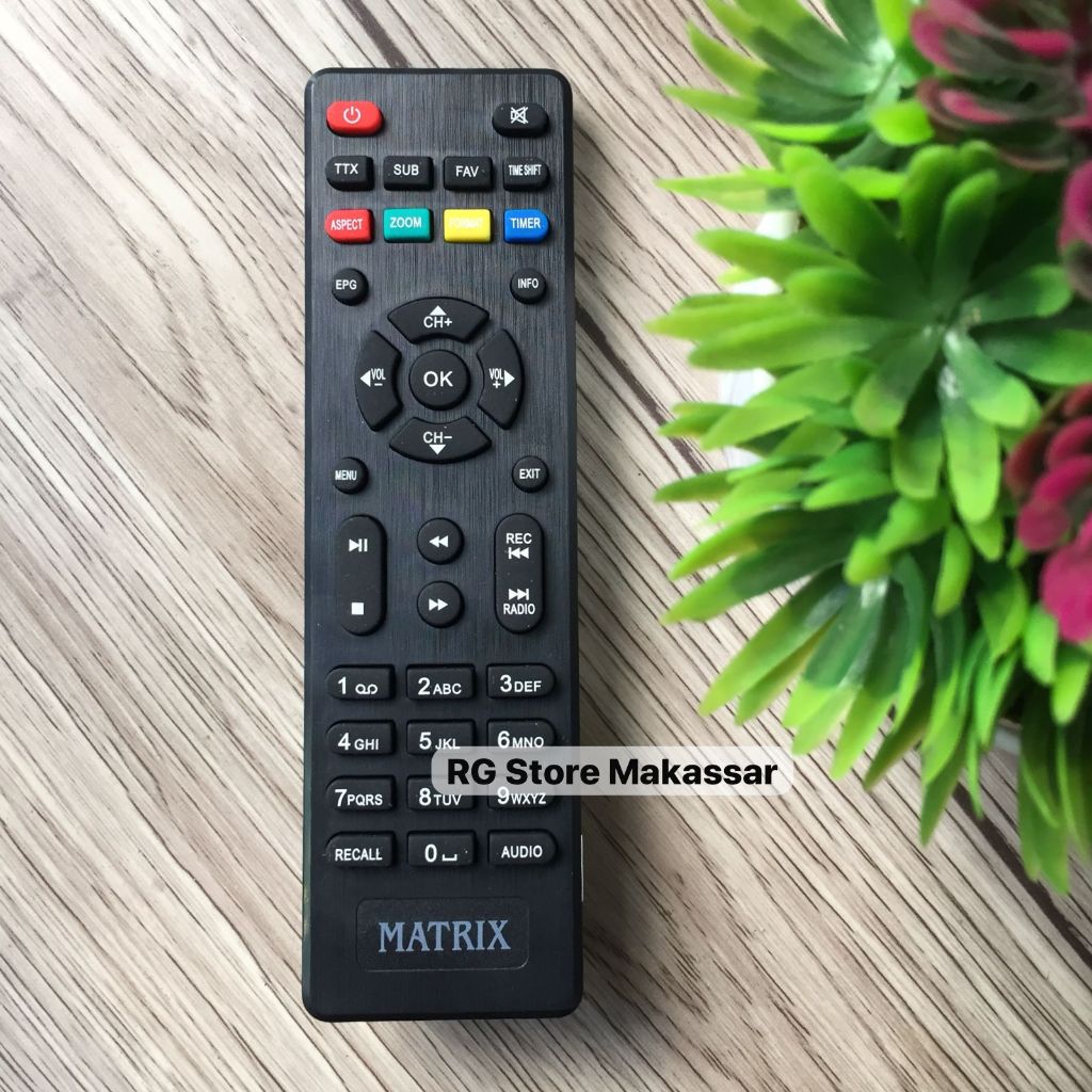 Jual Remot Remote STB Receiver Parabola Matrix Apple HD DVB T2 UHF ...
