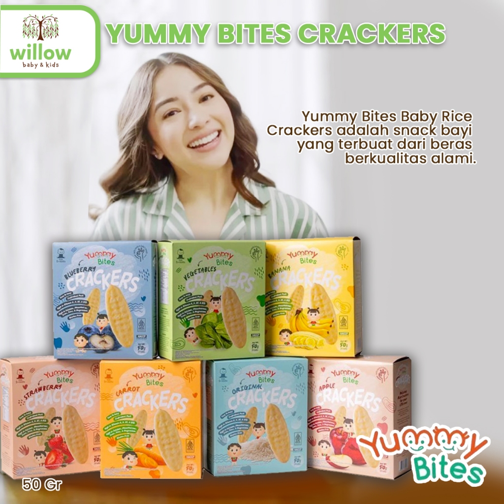 Jual Snack Bayi - Yummy Bites Rice Crackers 50Gr | Shopee Indonesia