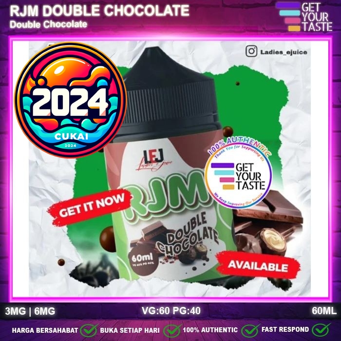 Jual Liquid RJM Double Chocolate 60ML by Ladies Ejuice | Shopee Indonesia