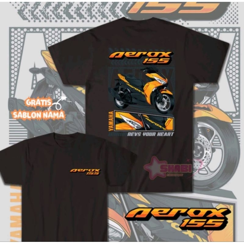 Jual Kaos Kata Kata AEROX 155 Yamaha Revs Your Hart | Shopee Indonesia