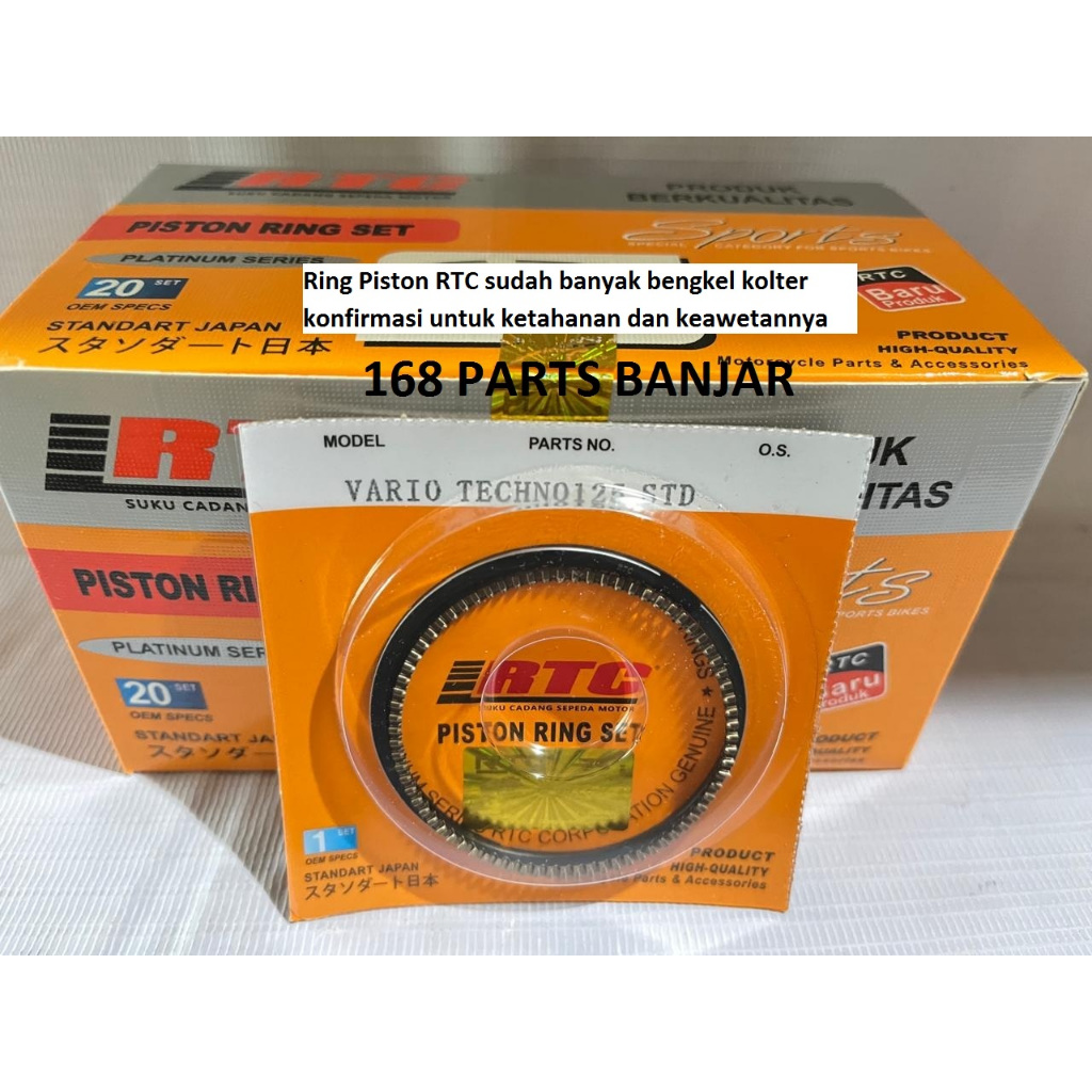 Jual Rtc Ring Piston Honda Vario Techno 125 Ukuran STD 50 100 | Shopee ...
