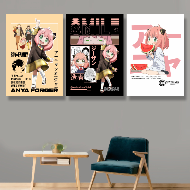 Jual KRMK Poster Kayu Anime SPY X FAMILY ANYA FORGER Poster Anime ...