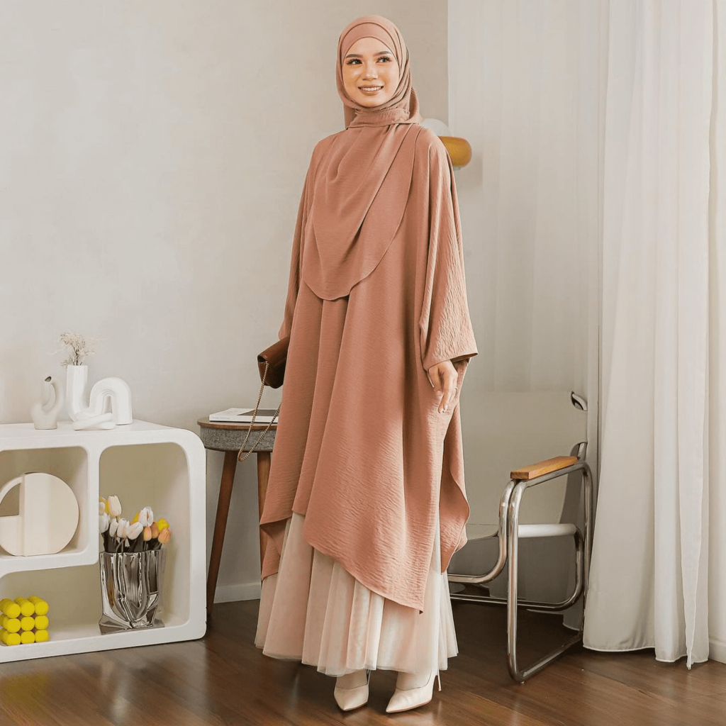 Jual Amira Tunik Kafnic Set (Tunik + Hijab Oval) | Kaftan | Tunik ...