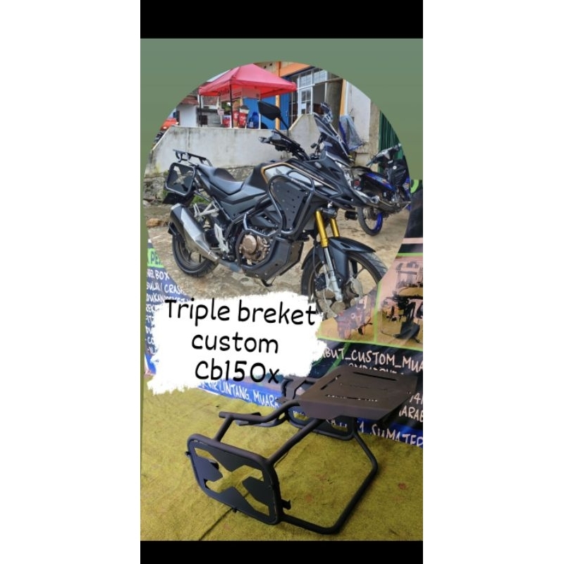 Jual Breket box cb150x/cb150r, dudukan box cb150x, triple breket custom ...