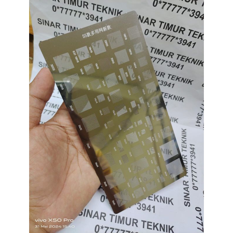 Jual Plat bga ic 55 in 1 universal cetakan ic / stancil plat berpola ...