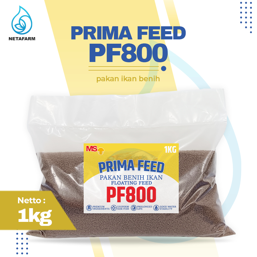 Jual Pakan Pelet Benih Ikan PRIMA FEED PF800 - Repack 1kg | Shopee ...