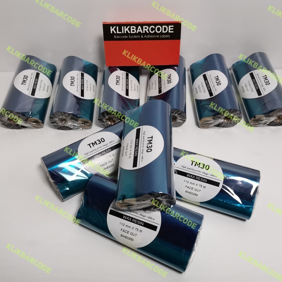 Jual PROMO RIBBON BARCODE SONY TM30 WAX RESIN 110 X 75 METER FACE OUT ...