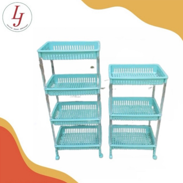 Jual Rak Emporium Susun 3/ Susun 4 Serbaguna Beroda (MURAH) | Shopee ...