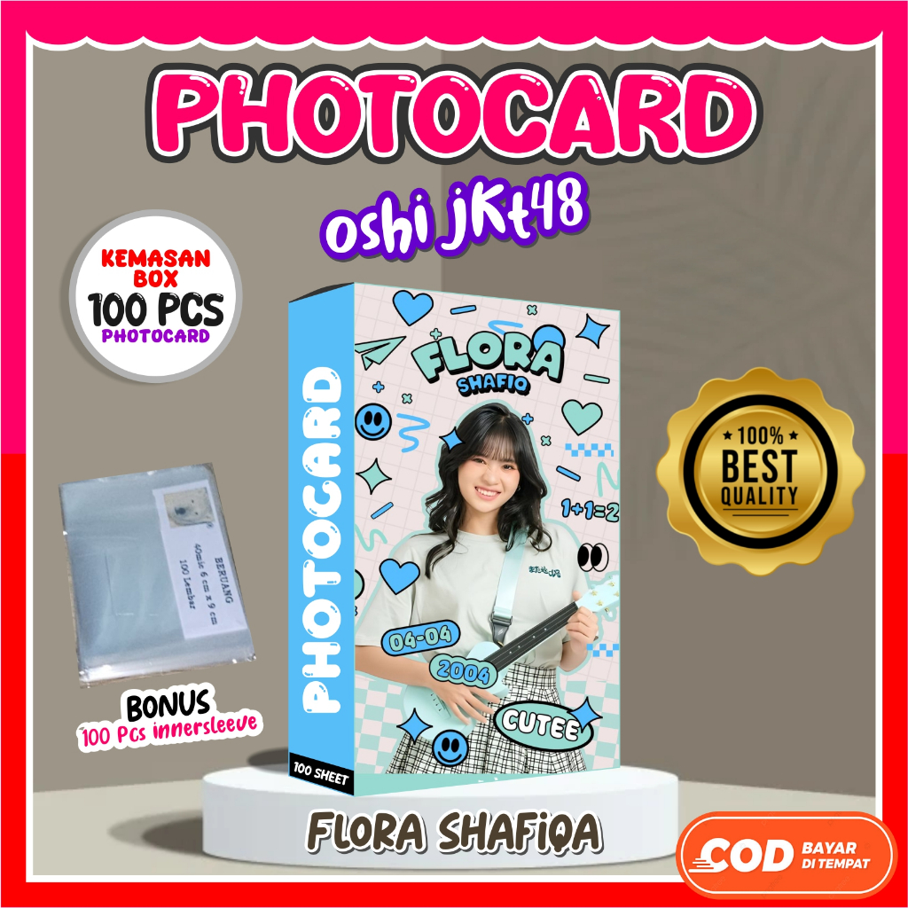Jual 100 Photocard Flora JKT48 GRATIS 100 Innersleeve | OSHI JKT48 | Shopee Indonesia