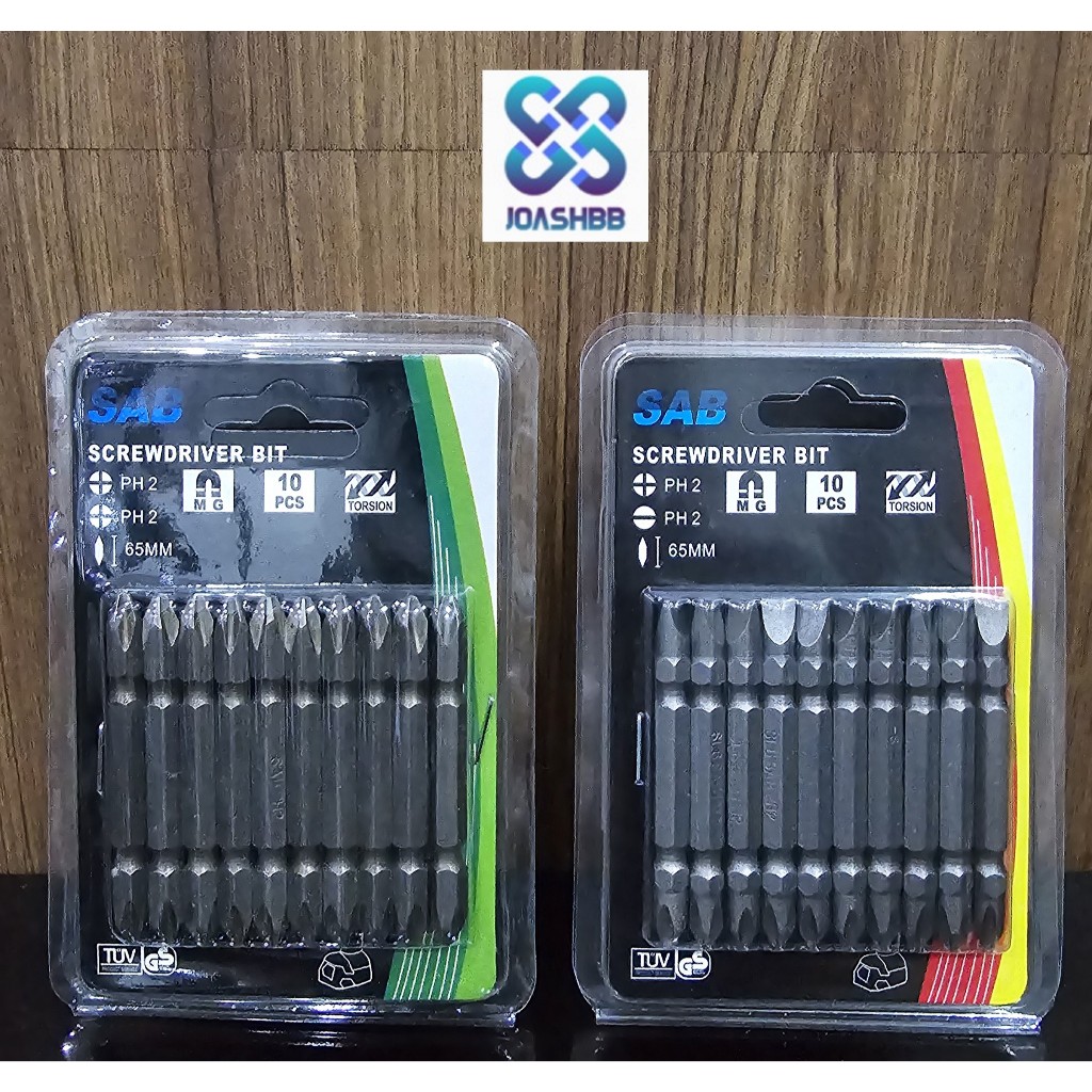 Jual Mata Obeng Angin Magnet PH2 SAB [1set = 10 bh] 65mm +/+ dan ...