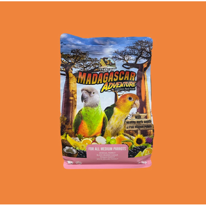 Jual Madagascar Adventure Makanan Parrot Caique Monk Conure Parrot ...