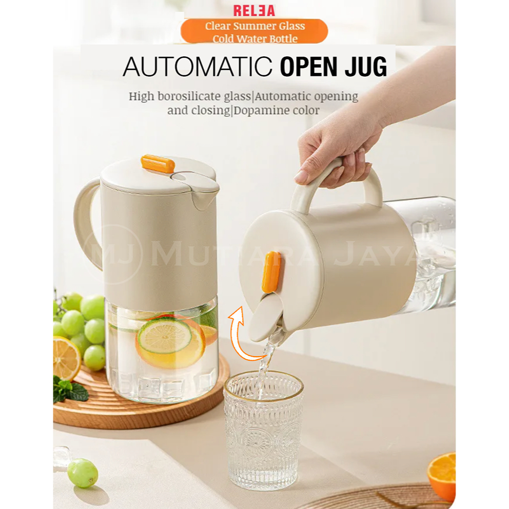 Jual RELEA Botol Pitcher Teko Air Minum Water Jug Kaca | Shopee Indonesia
