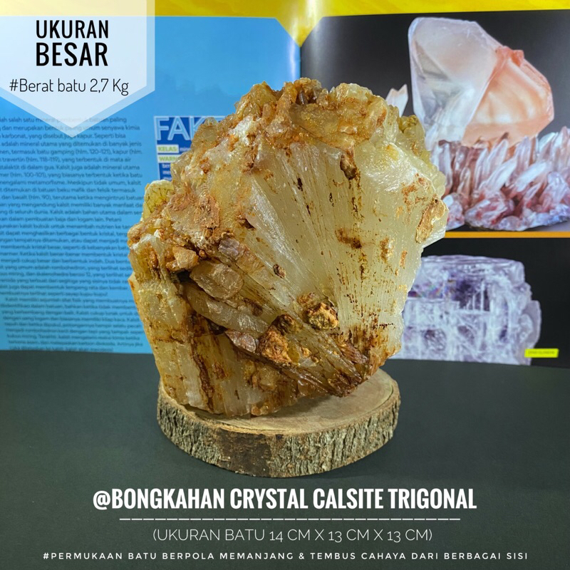 Jual Bongkahan Crystal Calsite Trigonal L16 atau Batu Kristal Natural ...