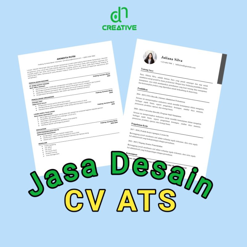 Jual Jasa pembuatan CV ATS profesional (CEPAT) | Shopee Indonesia