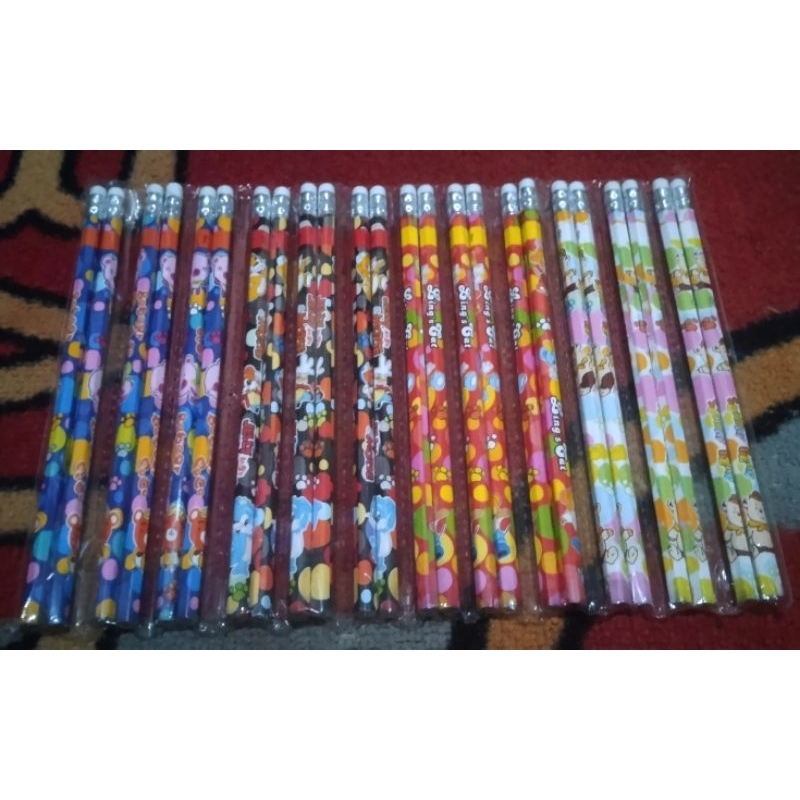 Jual Pensil HB bergambar isi 24 pcs | Shopee Indonesia
