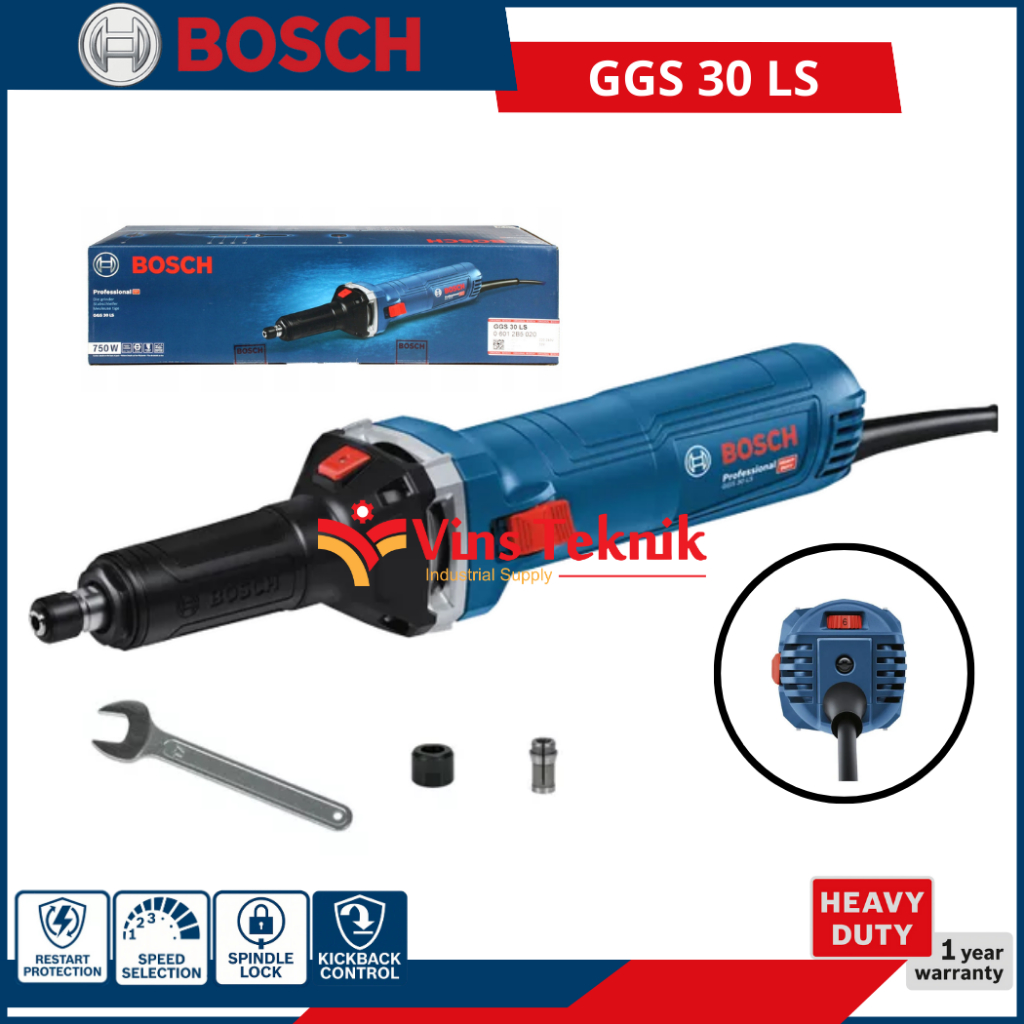 Jual Mesin Gerinda Lurus Gerinda Botol Die Grinder Tuner 750W GGS30LS BOSCH GGS 30 LS | Shopee ...
