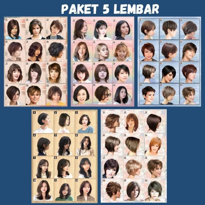 Jual POSTER SALON POSTER MODEL POTONG RAMBUT WANITA POSTER POTONG ...