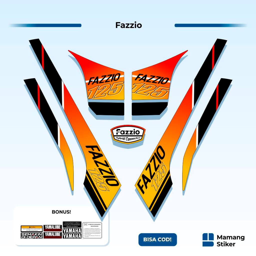 Jual Striping Fazzio Variasi (3) Original Custom Fazio Keren 2022 2023 ...