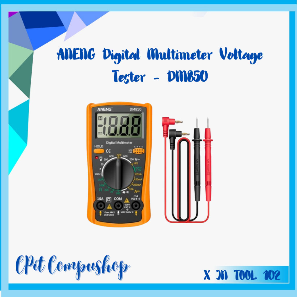 Jual ANENG Digital Multimeter Voltage Tester - DM850 | Shopee Indonesia