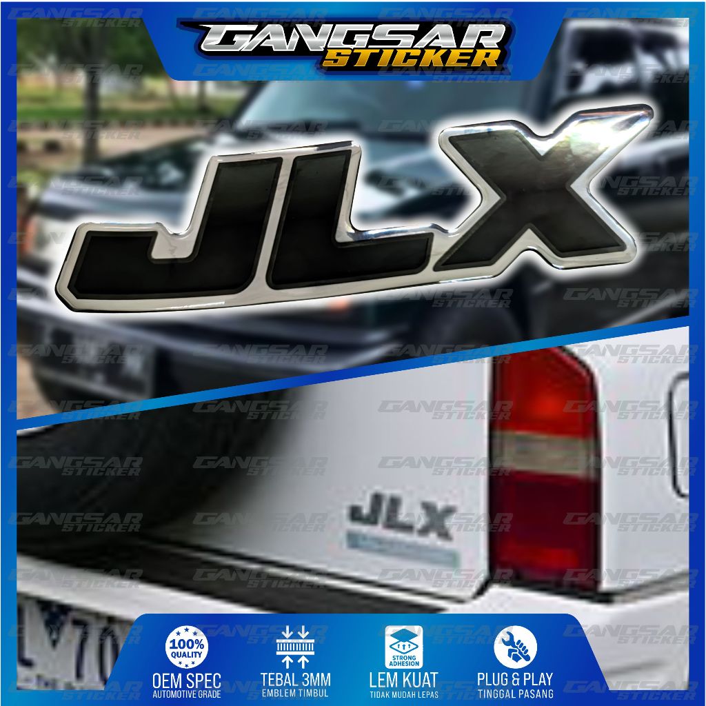 Jual emblem timbul JLX suzuki vitara escudo / emblem bagasi JLX suzuki ...