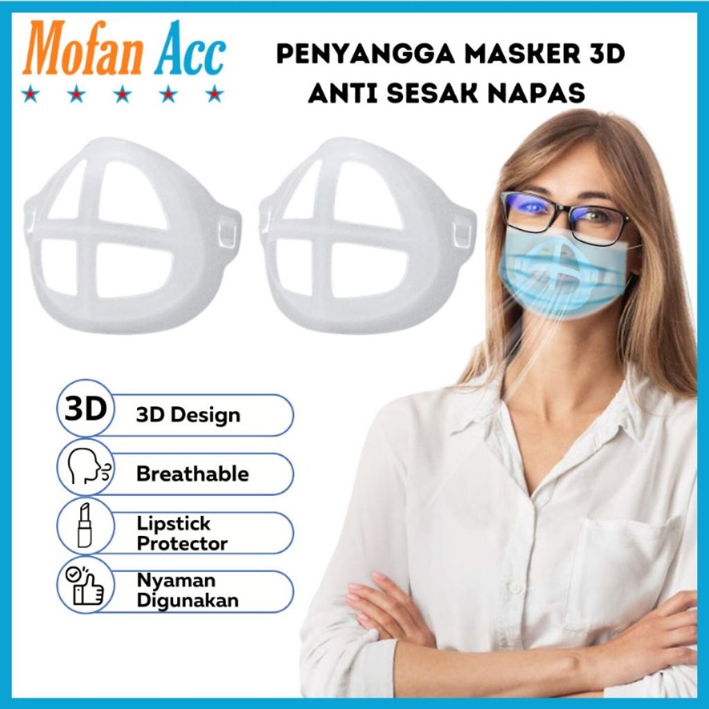 Jual Penyangga Masker 3D Silikon / Holder Bracket Mask / Pelindung ...