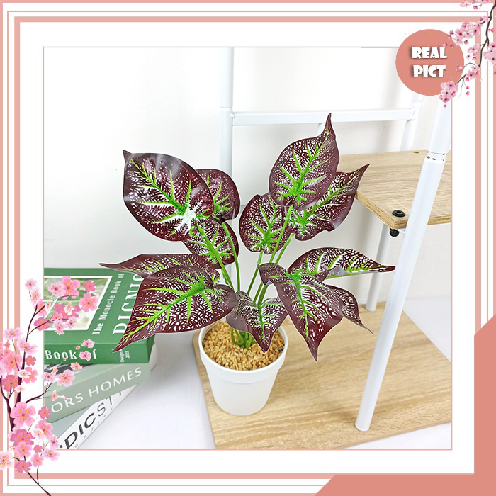 Jual UNICO Pot Bunga Hias Plastik Tanaman Artificial Daun Rambat Kering ...