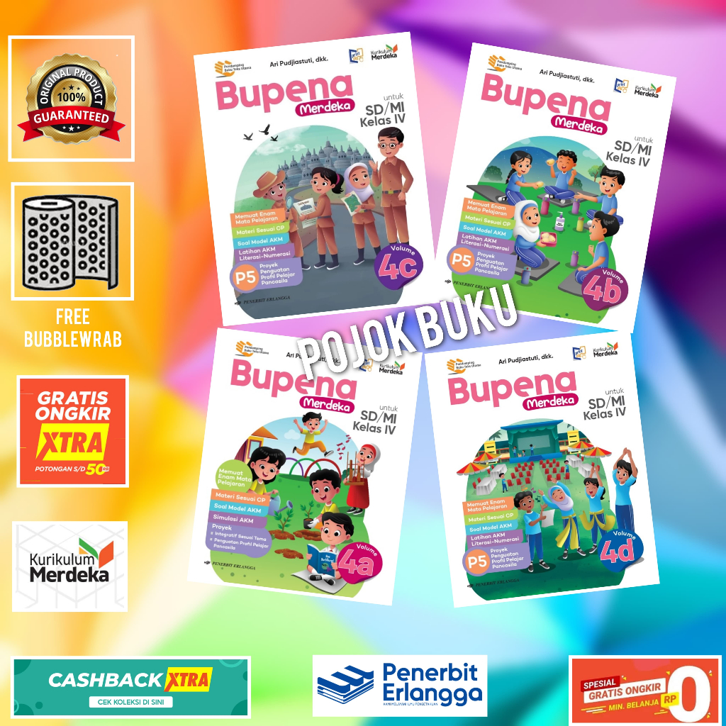 Jual BUKU BUPENA MERDEKA SD/MI KELAS 4A 4B 4C 4D ERLANGGA | Shopee Indonesia
