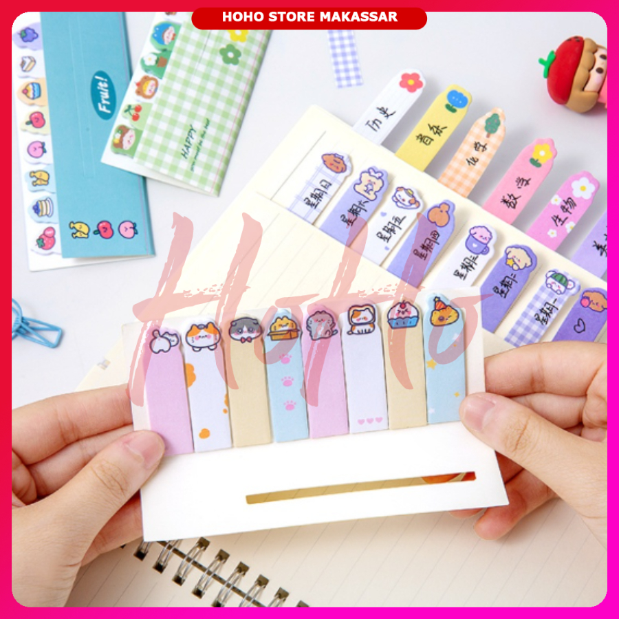 Jual Sticky Notes Index Motif Karakter Pembatas Buku Mark Book Note ...