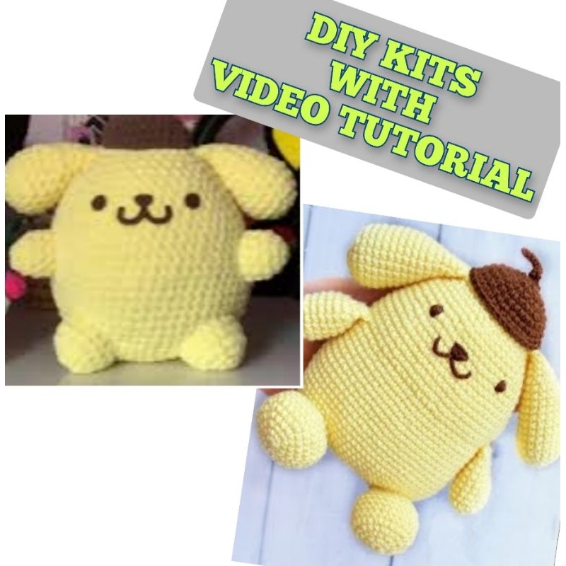 Jual DIY AMIGURUMI Pompompurin CROCHET kit BONEKA WITH VIDEO TUTORIAL ...