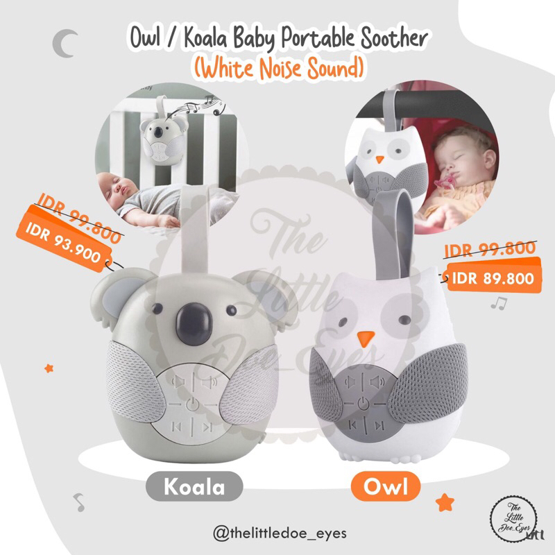 Jual Owl / Koala Baby Portable Soother (White Noise Sound) | Shopee ...