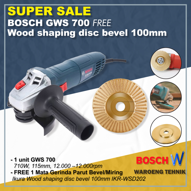 Jual BOSCH GWS 700 Angle Grinder 4" Mesin Gerinda Tangan type terbaru ...