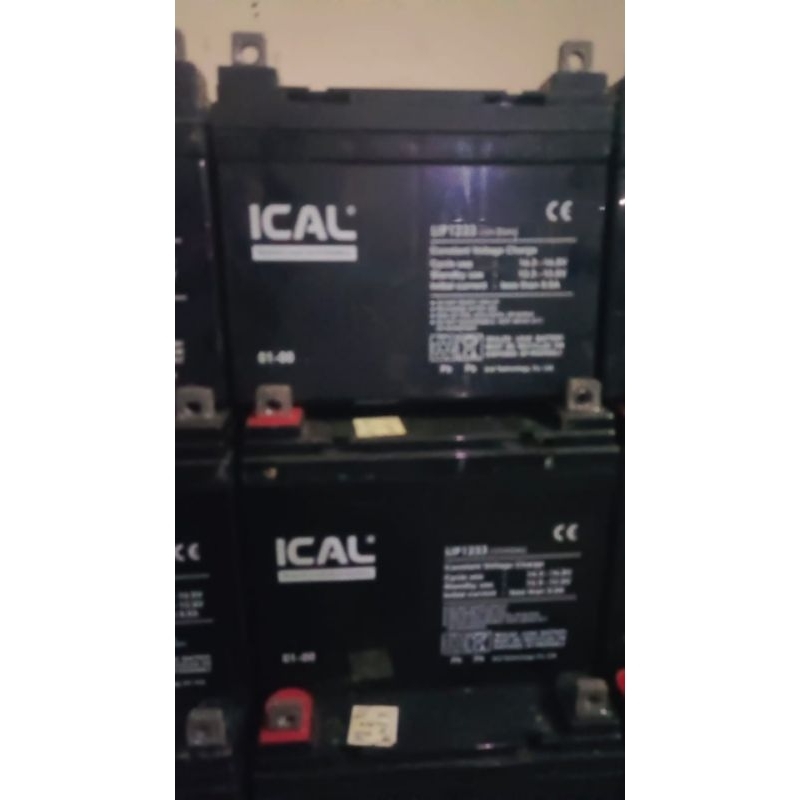 Jual BATTERY vrla merek Ical 12v 33ah second | Shopee Indonesia