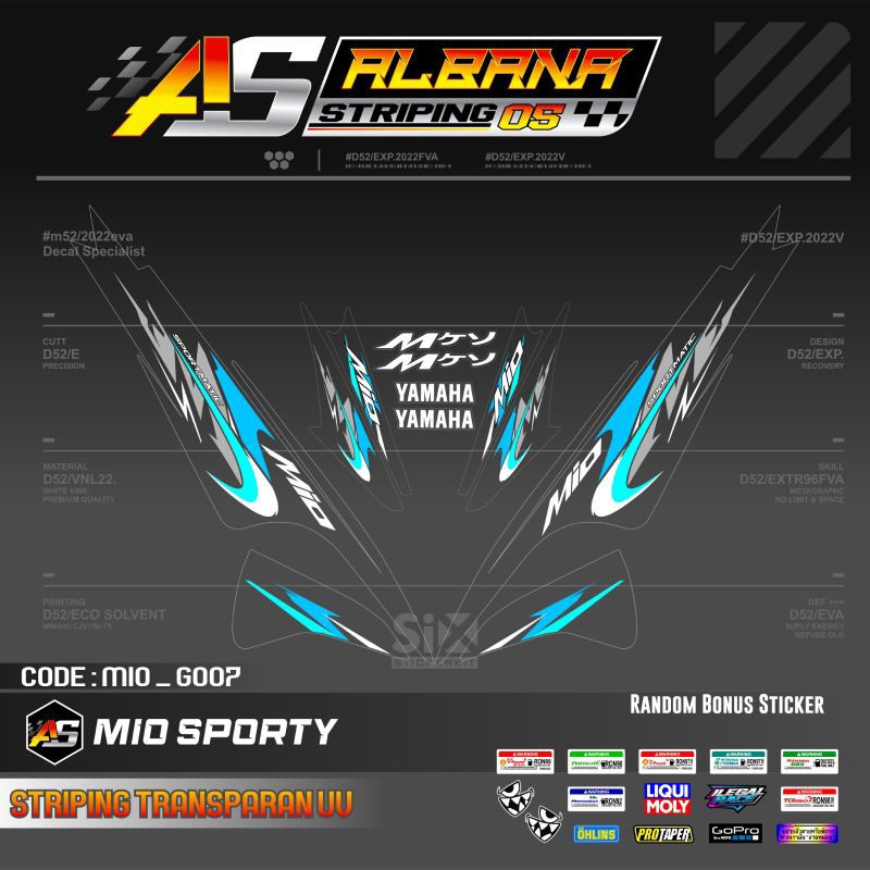 Jual STICKER VAREASI YAMAHA MIO AMORE TRANSPARAN UV/STRIPING MIO AMORE ...