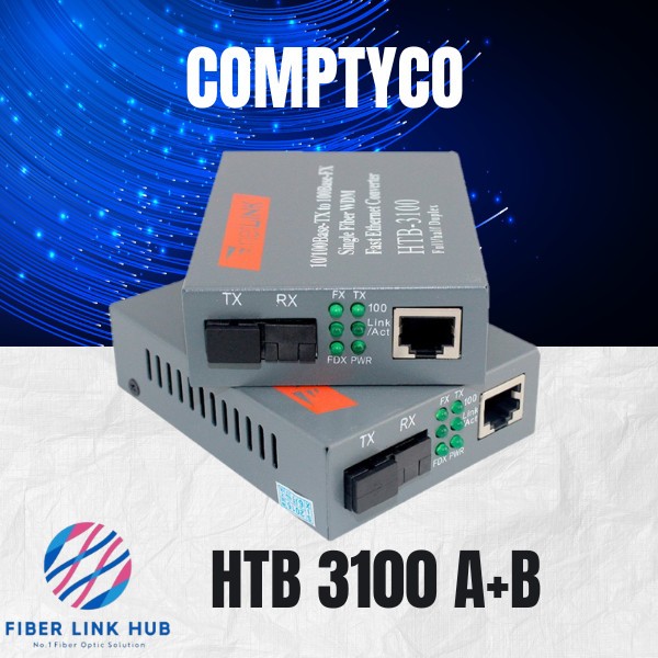 Jual HTB3100 A+B Fiber Optic Optical Media Converter HTB-3100 Netlink ...