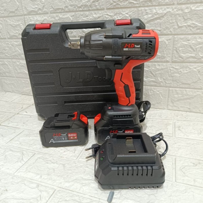 Jual JLD 88F mesin impact wrench torsi 550Nm 2 baterai Torsi besar ...