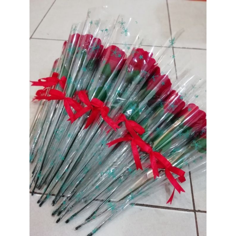 Jual Buket mawar 1 tangkai | buket mawar valentine | bunga mawar flanel ...
