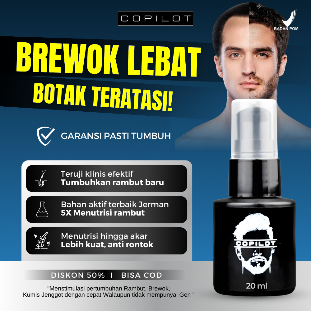 Jual Serum Penumbuh Rambut Anak Dewasa Terbaik Vitamin Copilot Co Pilot ...