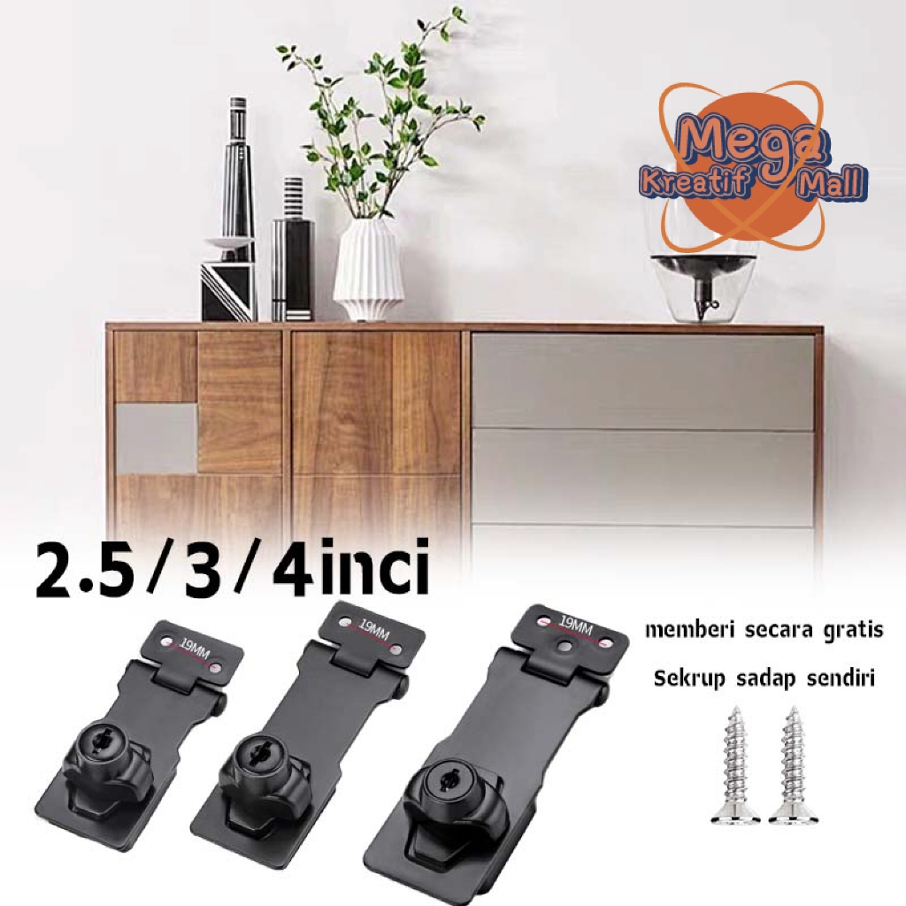 Jual Kunci Laci (Dengan Sekrup) 2.5/3/4 Inch Stainless Tebal Hasp Lock ...