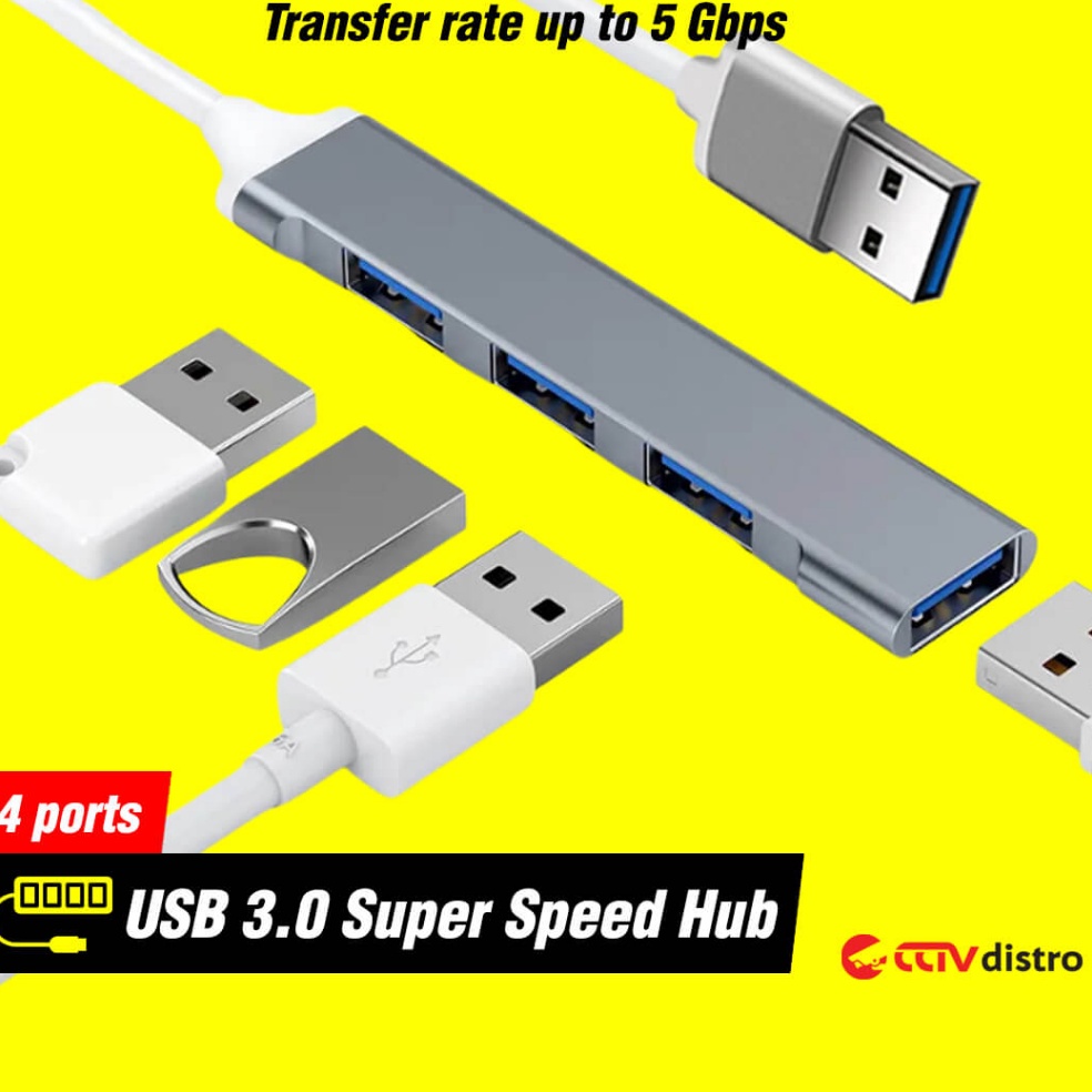 Jual USB Hub High Speed 4 Port USB 3 2 Colokan USB3 Aluminium PC Laptop Komputer KODE B4B5 ...