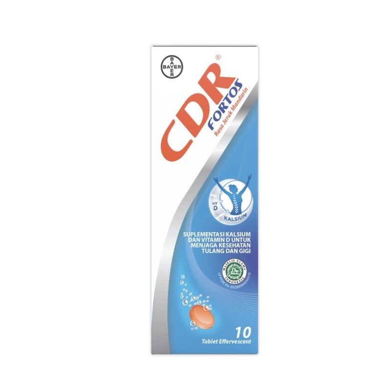 Jual CDR FORTOS 10 TABLET EFFERVESCENT TUBE TABUNG RASA JERUK READY ...