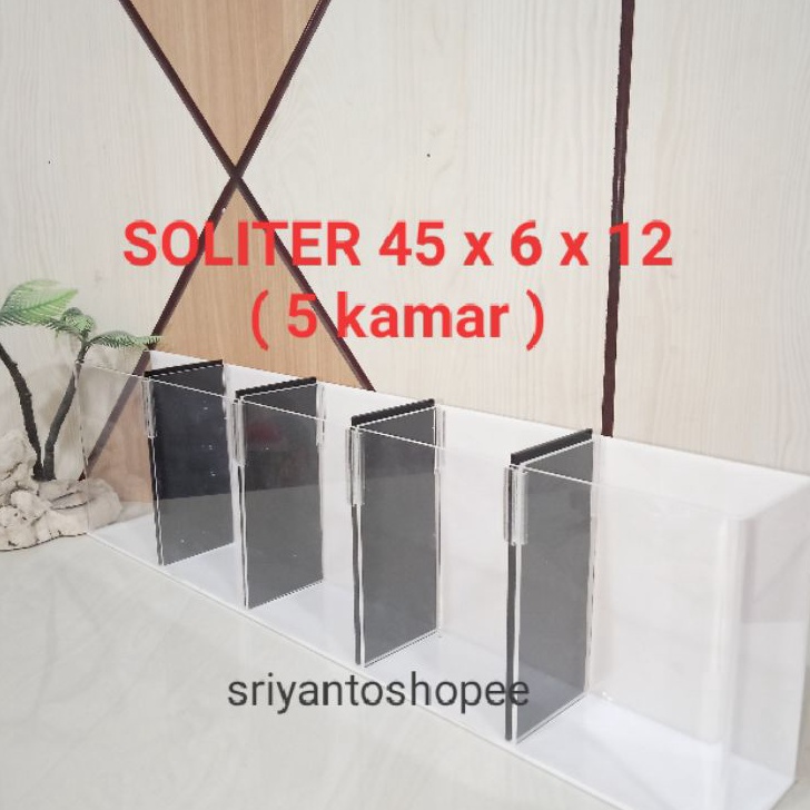 Jual Soliter Akrilik 45 x 6 x 12 5 Kamar Soliter Cupang Akuarium ...