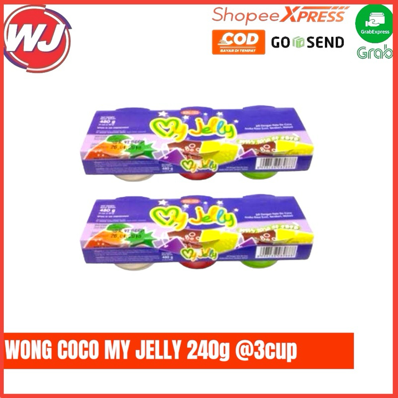 Jual WONG COCO MY JELLY 240g @3cup | Shopee Indonesia