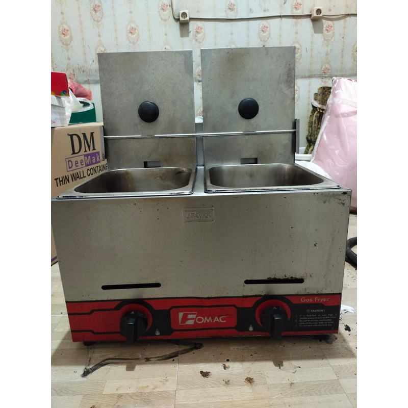 Jual Deep fryer/ penggorengan gas 2 tungku FOMAC Second | Shopee Indonesia